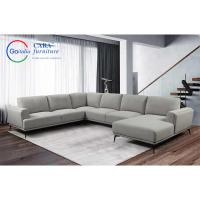 China Wholesale Indoor Luxury U Shaped Wood Legs Living Room Furniture Sofa Set Fabric Material for sale