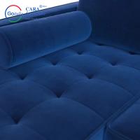 China #21181-L Customization Modular Couch Sectional Sofa Navy Blue Fabric Designs Living Room Sofas Blue for sale