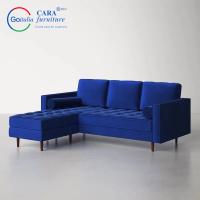China #21181-L Customization Modular Couch Sectional Sofa Navy Blue Fabric Designs Living Room Sofas Blue for sale