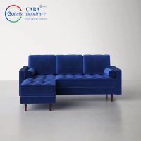 China #21181-L Customization Modular Couch Sectional Sofa Navy Blue Fabric Designs Living Room Sofas Blue for sale