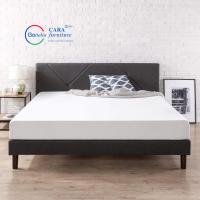 China 12288 Comfortable Dark Grey Double Bed Frame Luxury Modern King Size Bed For Hotels for sale