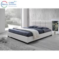China 20000 Minimalist Design Wolid Wood Frame Double King Size White Home Bed Furniture For Bedrooms for sale