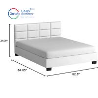 China 20000 Minimalist Design Wolid Wood Frame Double King Size White Home Bed Furniture For Bedrooms for sale