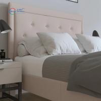 China 20001 Popular Design Durable Hotel Home Bed Solid Wood Frame Luxury Bed Grey Bedroom Furniture for sale