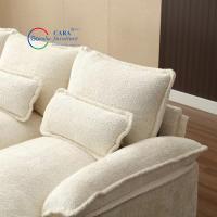 China 30023 High End Soft Simple Style White Fabric U Shape Hot Sale Furniture Luxury Sofas For Living Rooms for sale