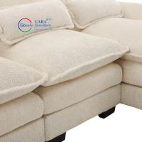 China 30023 High End Soft Simple Style White Fabric U Shape Hot Sale Furniture Luxury Sofas For Living Rooms for sale