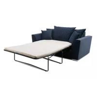 China 30025 European Style Living Room Furniture 2 Seater Dark Blue Fabric Sofa Luxury Chinese Sofa With Bed Function for sale