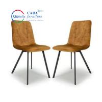 China #70003 Modern Luxury Velvet Metal Leg Dinning Room Restaurant Furniture Fabric Nordic Dining Chair for sale