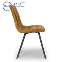China #70003 Modern Luxury Velvet Metal Leg Dinning Room Restaurant Furniture Fabric Nordic Dining Chair for sale