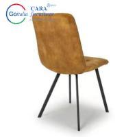 China #70003 Modern Luxury Velvet Metal Leg Dinning Room Restaurant Furniture Fabric Nordic Dining Chair for sale