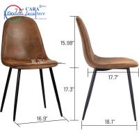 China 70004 High Quality Hotel Restaurant Metal Leg High Quality Pu Leather Chairs For Dining Room for sale