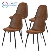 China 70004 High Quality Hotel Restaurant Metal Leg High Quality Pu Leather Chairs For Dining Room for sale