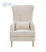 China 70006 Custom Living Room Popular Fabric White Modern Home Decor Single Sofa Chairs for sale