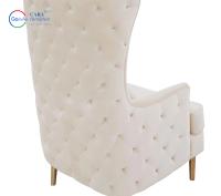 China 70006 Custom Living Room Popular Fabric White Modern Home Decor Single Sofa Chairs for sale