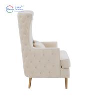China 70006 Custom Living Room Popular Fabric White Modern Home Decor Single Sofa Chairs for sale