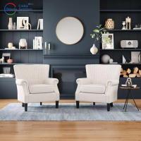 China #70005 OEM ODM Living Room Furniture White Modern Furniture Velvet Living Room Arm Sofa Chair for sale