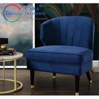 China BB2013  Wholesale Home Furniture Soft Fabric Side Chair Wood Leg Luxury Nodic Velvet Home Chair Living Room for sale
