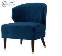 China BB2013  Wholesale Home Furniture Soft Fabric Side Chair Wood Leg Luxury Nodic Velvet Home Chair Living Room for sale