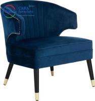 China BB2013  Wholesale Home Furniture Soft Fabric Side Chair Wood Leg Luxury Nodic Velvet Home Chair Living Room for sale