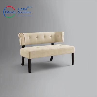 China BB2018 Good Quality Wood Leg Home Furniture White Bed End Bench French Ottoman Bench for sale
