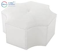 China BB2014 Fashionable Design Sense Home Furniture Stool Bed Bench Modern Pure White Leather Ottoman for sale