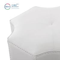 China BB2014 Fashionable Design Sense Home Furniture Stool Bed Bench Modern Pure White Leather Ottoman for sale