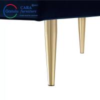 China BB2012 Factory Price Gold Metal Leg Grey Fabric Stools And Benches End Of Bed Bench For The Bedroom for sale