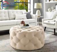 China BB2007 Factory Direct Sale Modern Luxury Pink Round Fabric Bed Bench Wholesale Ottoman Fabric for sale