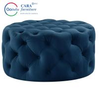 China BB2007 Factory Direct Sale Modern Luxury Pink Round Fabric Bed Bench Wholesale Ottoman Fabric for sale