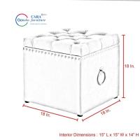 China BB2005 Ready To Ship Home Bedroom Fabric Stool Storage Pink Sofa Stool Square Ottomans for sale