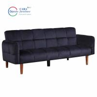 China 30019 Good Quality Fabric Wood Leg Living Room Bedroom Furniture Small Sofa Bed  For Home for sale