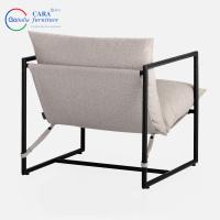 China Living Room Armchair Europe Metal Frame Fabric Cushion European Hotel Waiting Room Chairs for sale