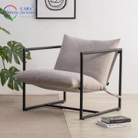 China Living Room Armchair Europe Metal Frame Fabric Cushion European Hotel Waiting Room Chairs for sale