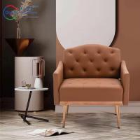 China Fabric Metal Leg Armchair Italian Sofa Leisure Chair For Living Room At Mail Packing N for sale