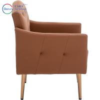 China Fabric Metal Leg Armchair Italian Sofa Leisure Chair For Living Room At Mail Packing N for sale