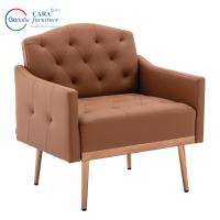 China Fabric Metal Leg Armchair Italian Sofa Leisure Chair For Living Room At Mail Packing N for sale