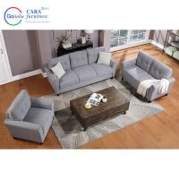 China Minimalist Furniture Set Sofa Living Room With Light Gray Fabric And Corner Style for sale