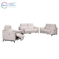China Adjustable High End Modern Three Pieces Sofa Set Furniture Recliner Living Room Leather for sale