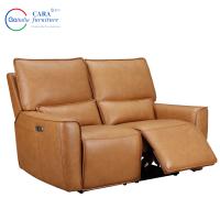 China Modern Caramel Colored Sofa Set Italian Luxury 3 Piece Leather Furniture For Living Room for sale
