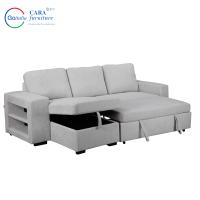 China Modern Design Living Room Corner Sofa Bed With Storage For Customizable Color Fabrics for sale