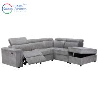 China Extendable Fabric Grey Color Foldable Storage Bed Sofa Bed For Villa Nordic Furniture for sale