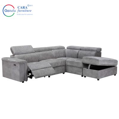 China Extendable Fabric Grey Color Foldable Storage Bed Sofa Bed For Villa Nordic Furniture for sale