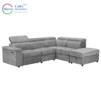 China Extendable Fabric Grey Color Foldable Storage Bed Sofa Bed For Villa Nordic Furniture for sale