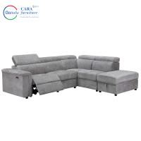 China Extendable Fabric Grey Color Foldable Storage Bed Sofa Bed For Villa Nordic Furniture for sale