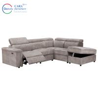 China Extendable Fabric Grey Color Foldable Storage Bed Sofa Bed For Villa Nordic Furniture for sale