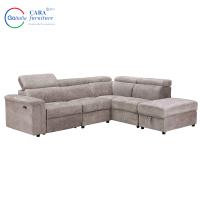 China Extendable Fabric Grey Color Foldable Storage Bed Sofa Bed For Villa Nordic Furniture for sale