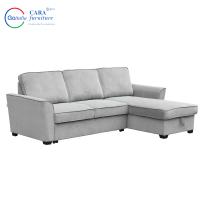China Customer's Request Morden Design Style 3 Seats Blue French Sofa Bed With Storage Function for sale