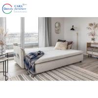 China 30026 Good Selling Home Hotel Furniture Fabric Sofa Bed Unique Wood Frame Fabric Cover for sale