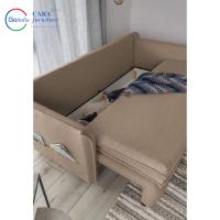 China 30026 Good Selling Home Hotel Furniture Fabric Sofa Bed Unique Wood Frame Fabric Cover for sale