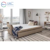 China 30026 Good Selling Home Hotel Furniture Fabric Sofa Bed Unique Wood Frame Fabric Cover for sale